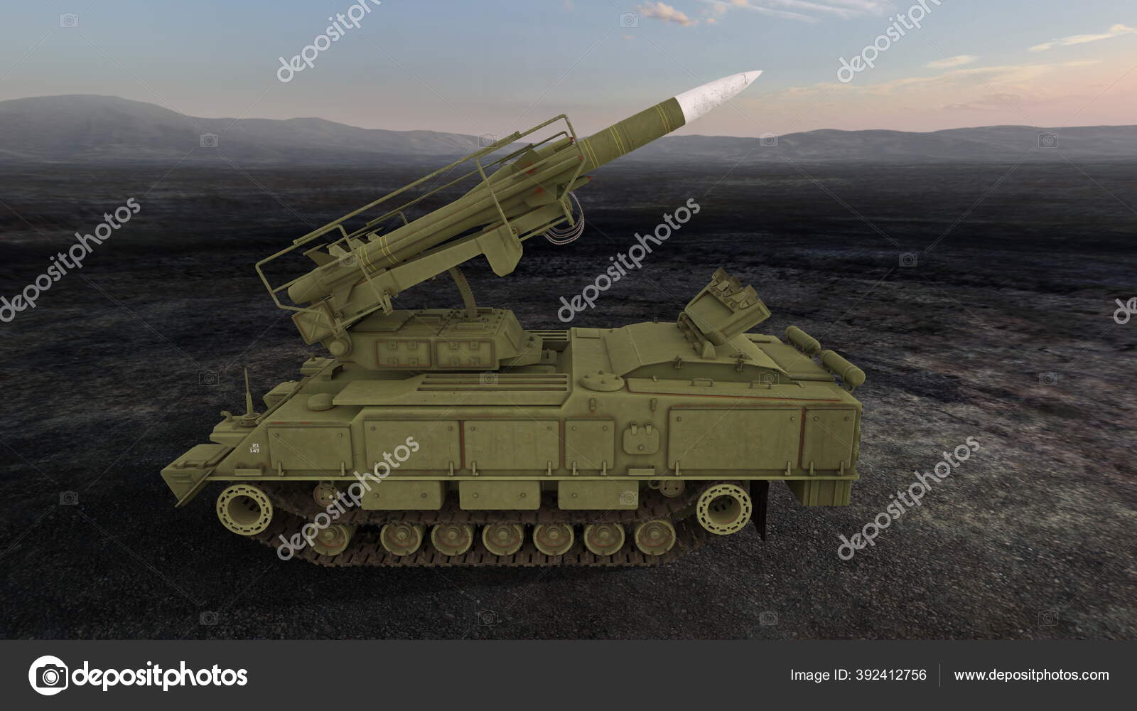 Rendering Military Tank — Stock Photo © TsuneoMP #392412756