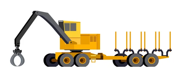 Minimalistic Icon Log Forwarder Front Side View Log Crane Vehicle Stock ...