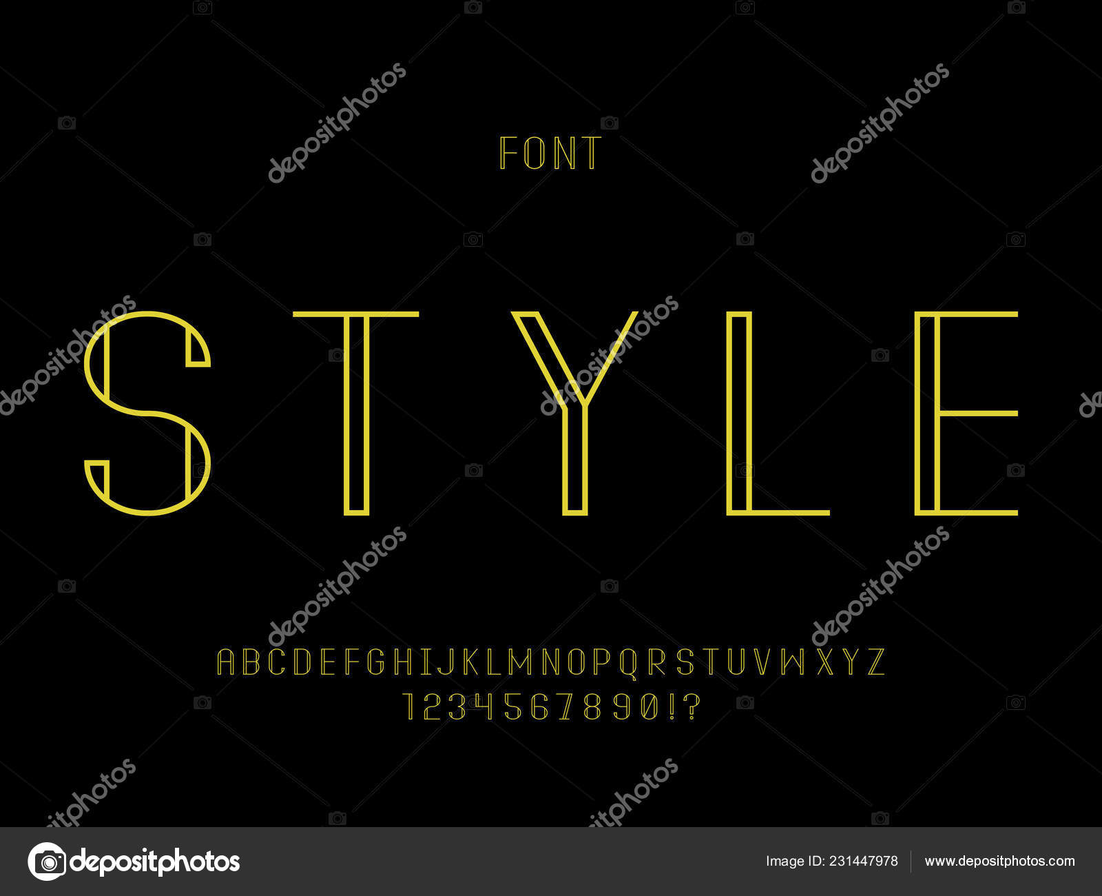 Style font. Vector alphabet — Stock Photo © deisgorelkin #231447978