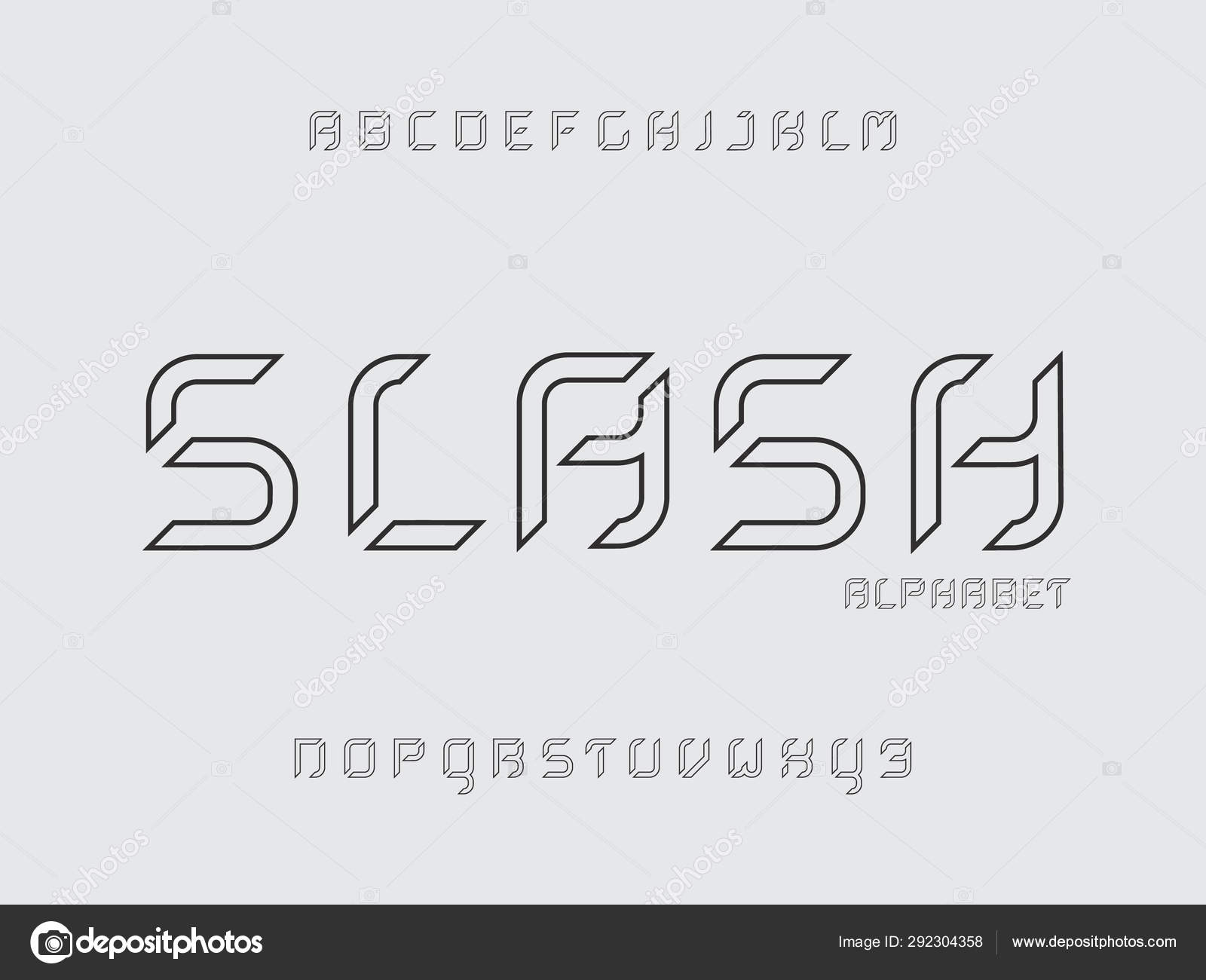 Slash stroke alphabet. Vector Stock Vector Image by ©deisgorelkin ...