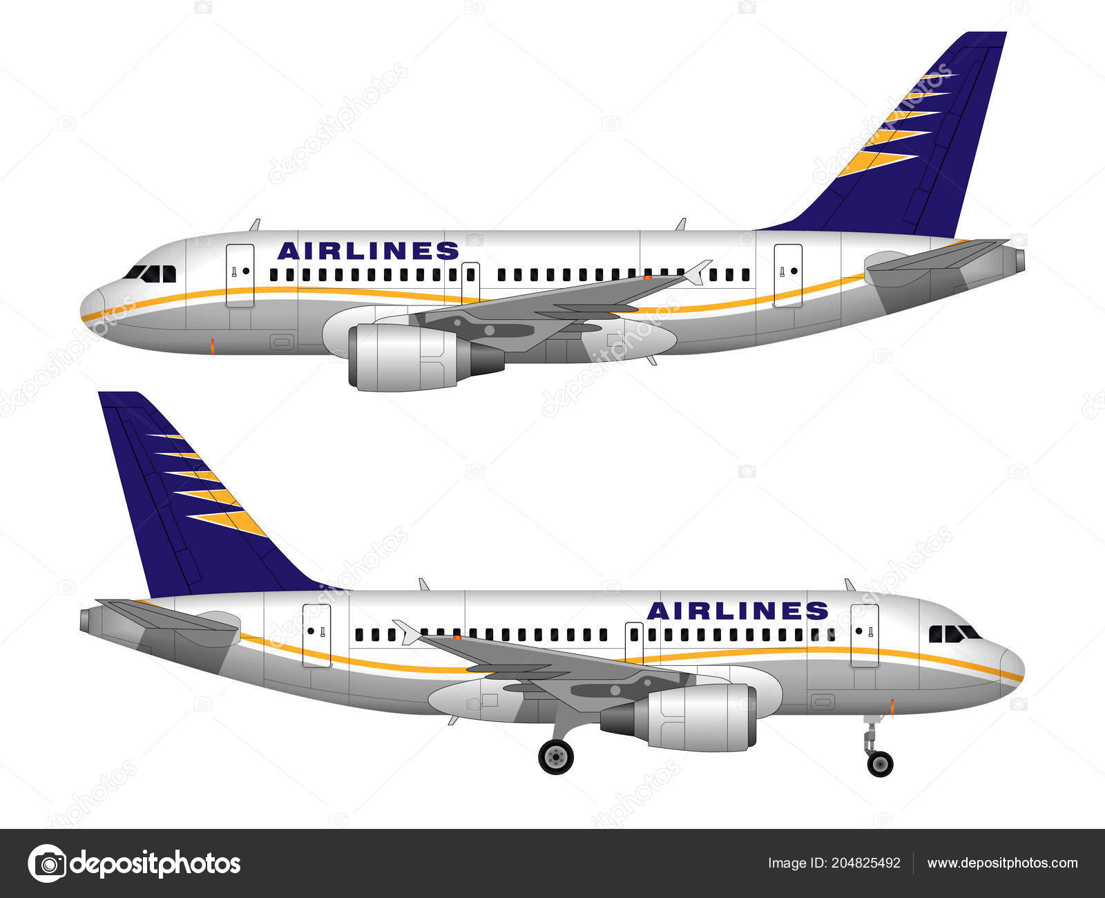 Airplane Side Outline