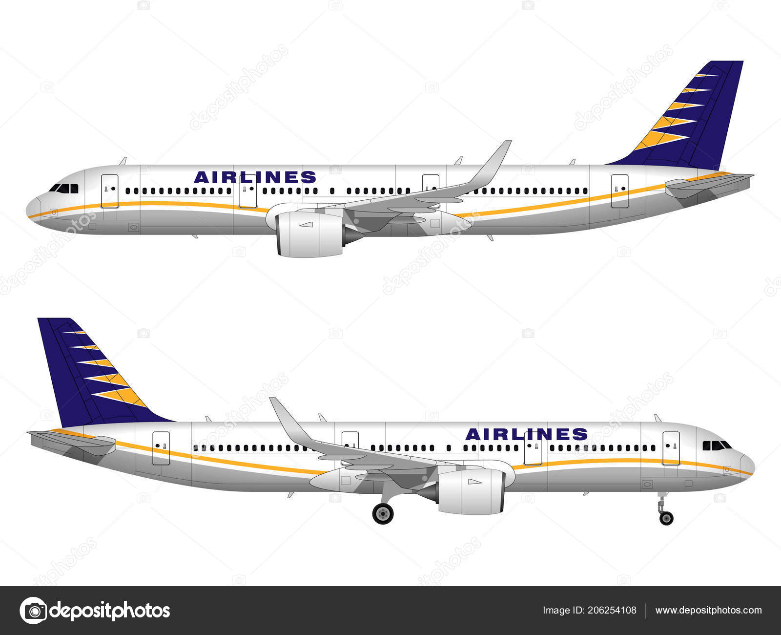 Airplane Vector Side