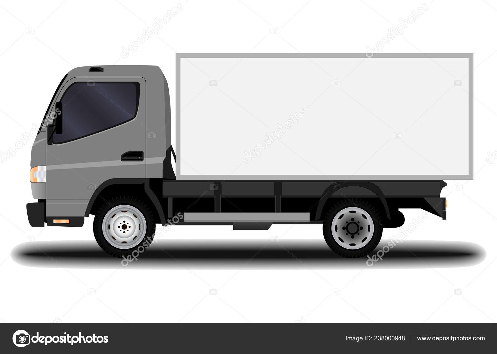 Realistic Truck Side View Stock Vector by ©chel11 238000948
