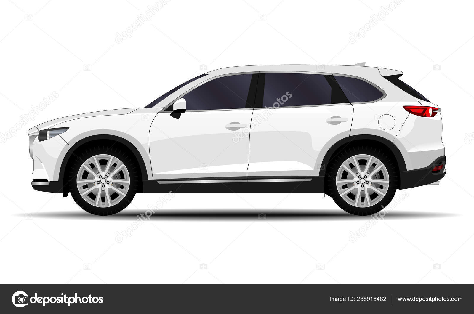 Realistic Suv Car Side View Stock Vector Image By ©chel11 288916482