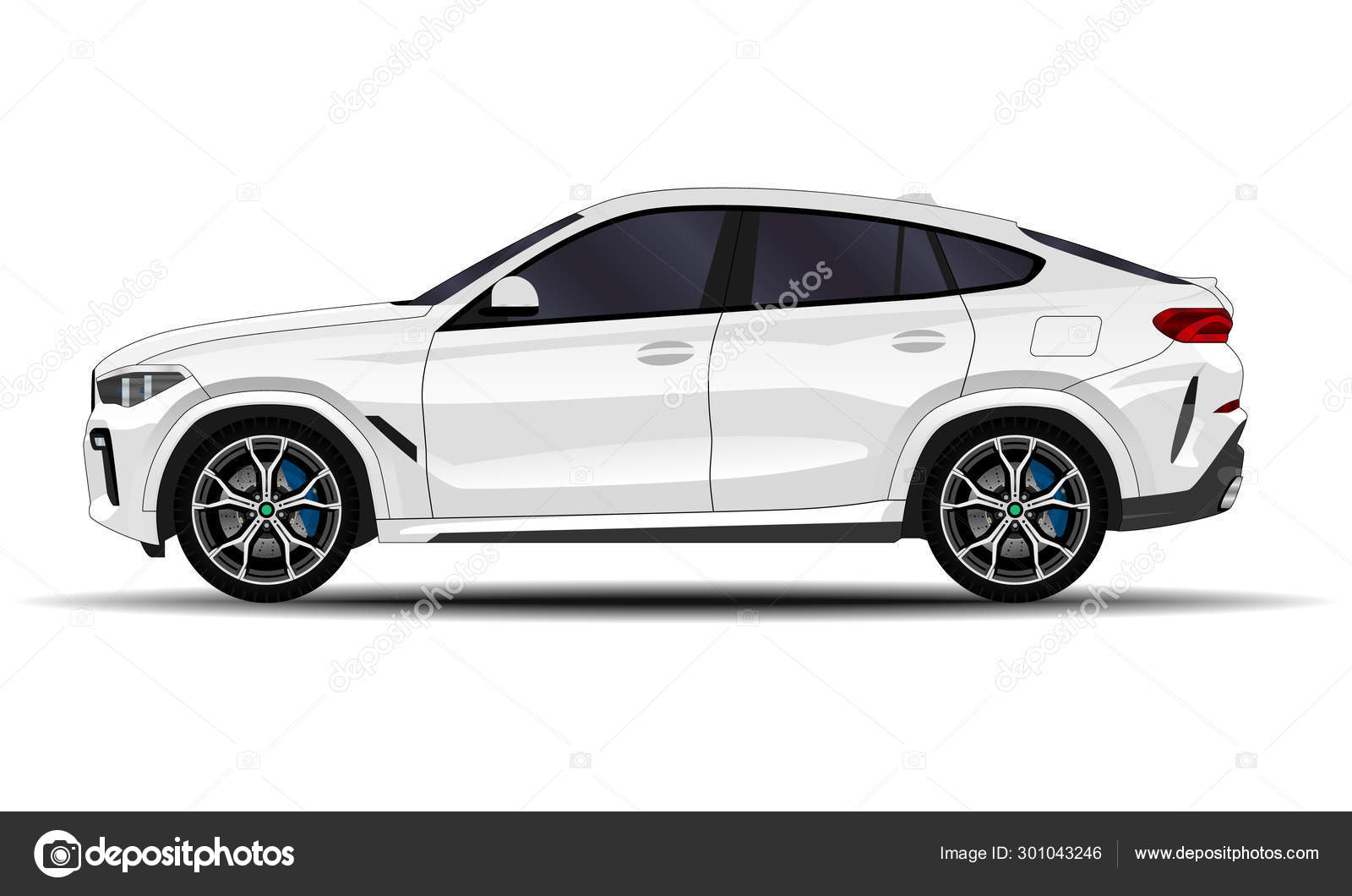 Realistic Suv Car Side View Stock Illustration by ©chel11 #301043246