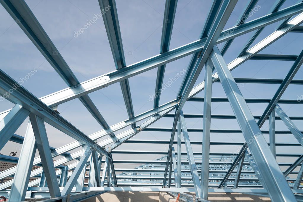 Estructura del techo de acero. 2023