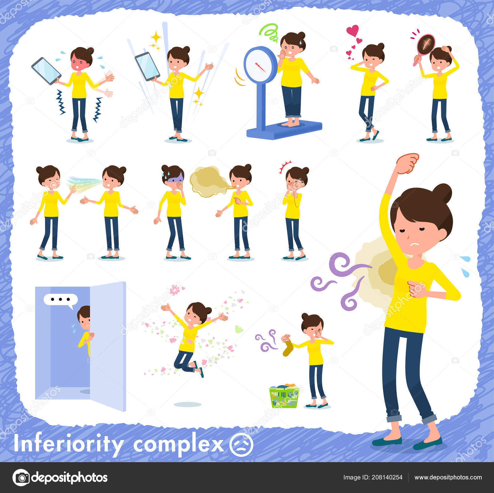 Set Women Inferiority Complex Actions Suffering Smell Appearance It's ...