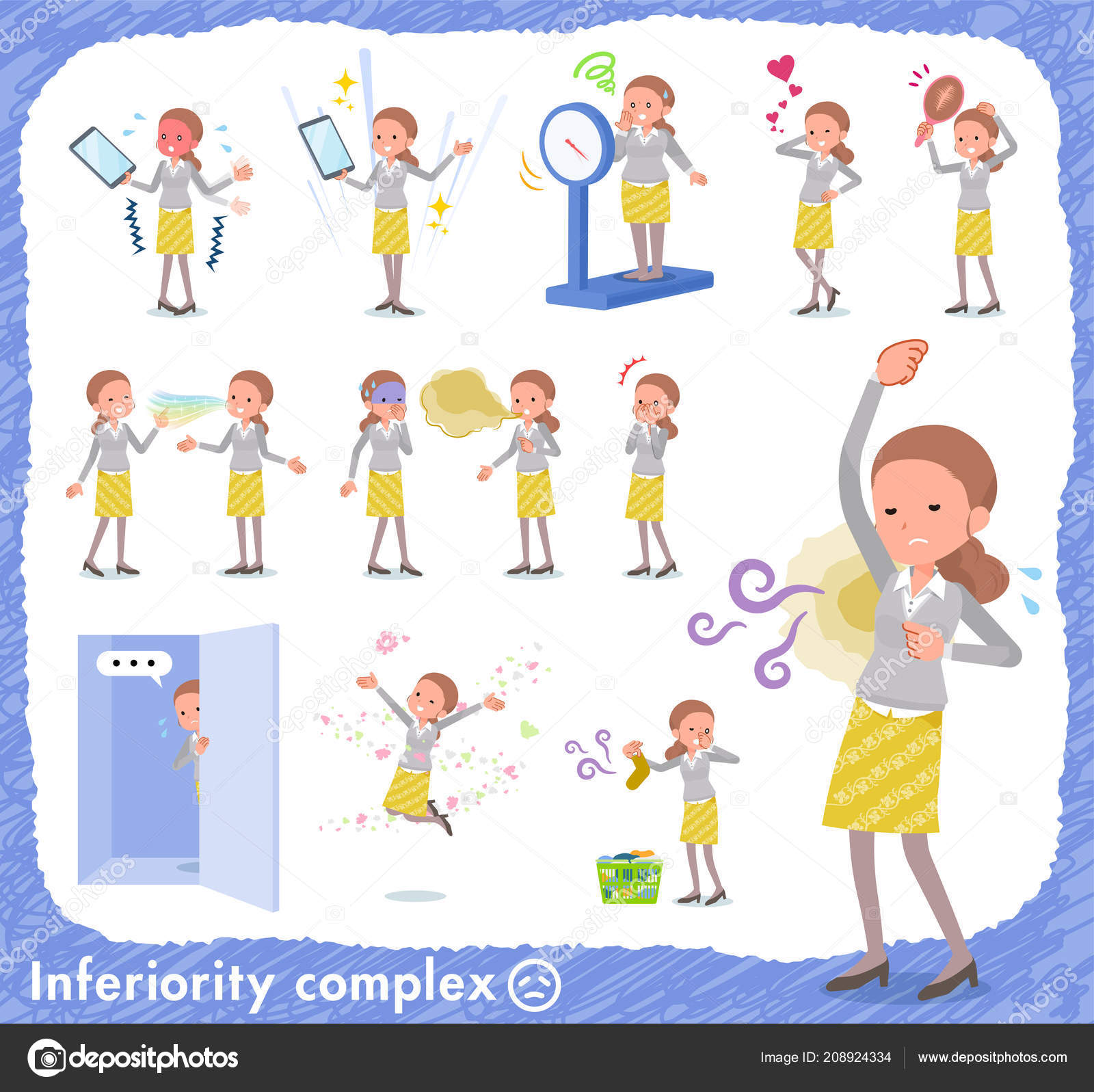 Set Women Inferiority Complex Actions Suffering Smell Appearance It's ...