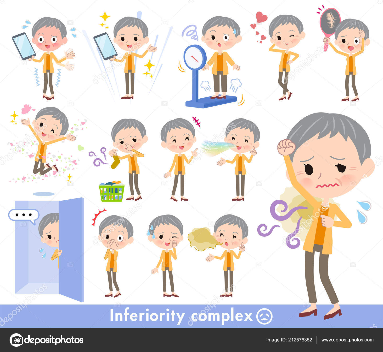 Set Women Inferiority Complex Actions Suffering Smell Appearance It's ...