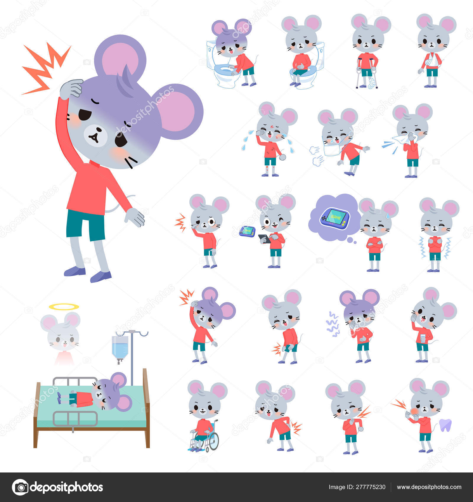 Animal mouse boy_sickness Stock Vector Image by ©seijiroooooooooo ...