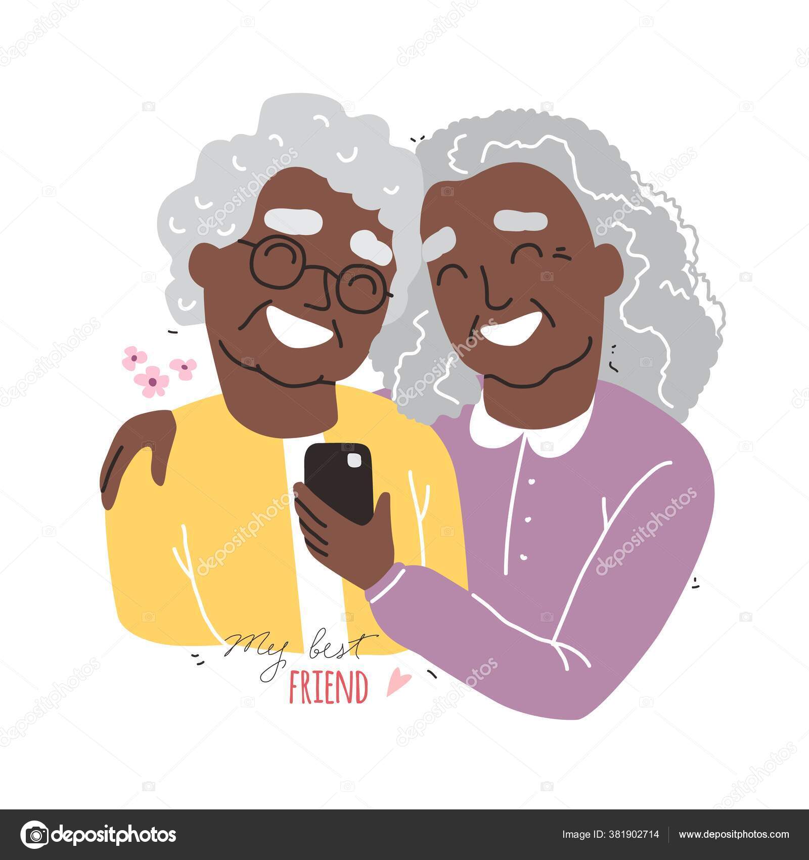 African American Grandparents Day Clipart
