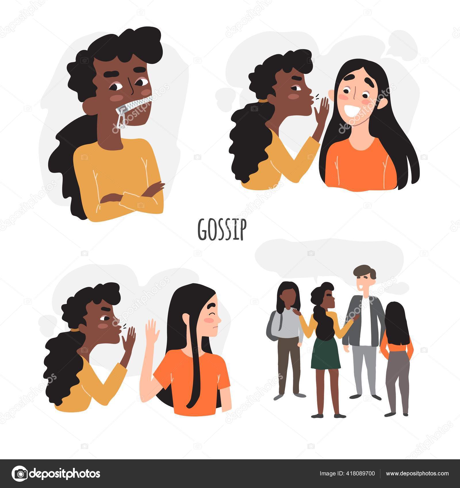 Friendship gossip and secrets. Don t gossip. Gossip Girl. Stock Vector ...