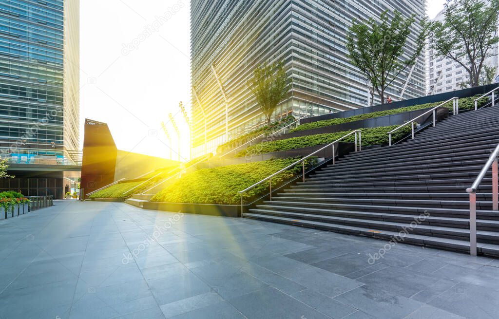 Edificio de oficinas de arquitectura contempor nea, paisaje urbano, por 2024