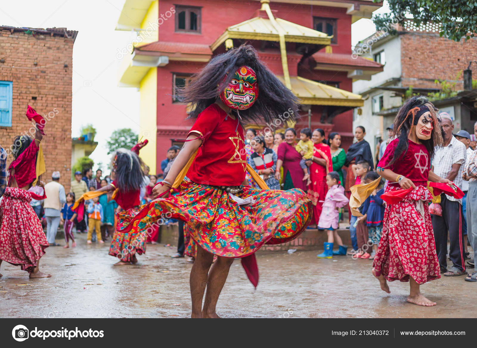 Kathmandu Nepal Aug 2018 Lakhe Dance One Most Popular Dances – Stock ...