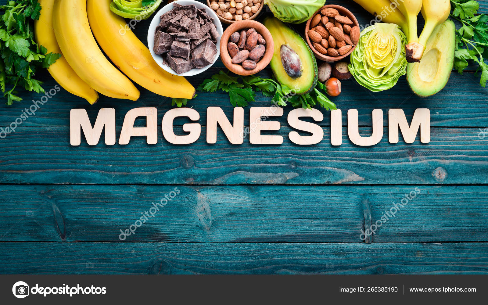 Foods Containing Natural Magnesium Chocolate Banana Cocoa Nuts Avocados ...