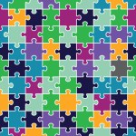 Seamless color puzzles background Stock Vector Image by ©scanrail #4541547