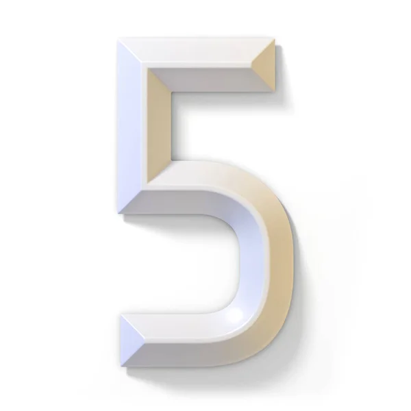 Classic Old Fashioned Font Number Five Render Illustration Isolated ...