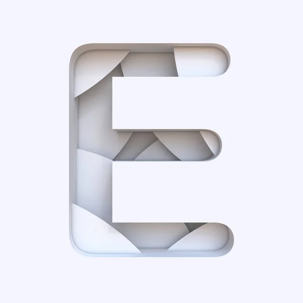 Blue Cube Orthographic Font Letter Render Illustration Isolated White ...