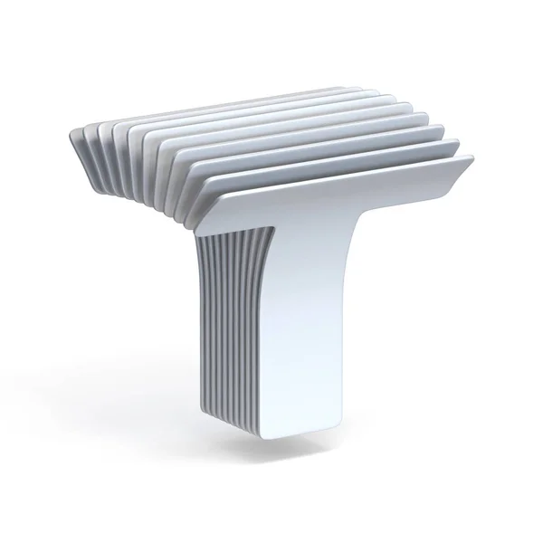 Black White Layered Font Letter Render Illustration Isolated White ...