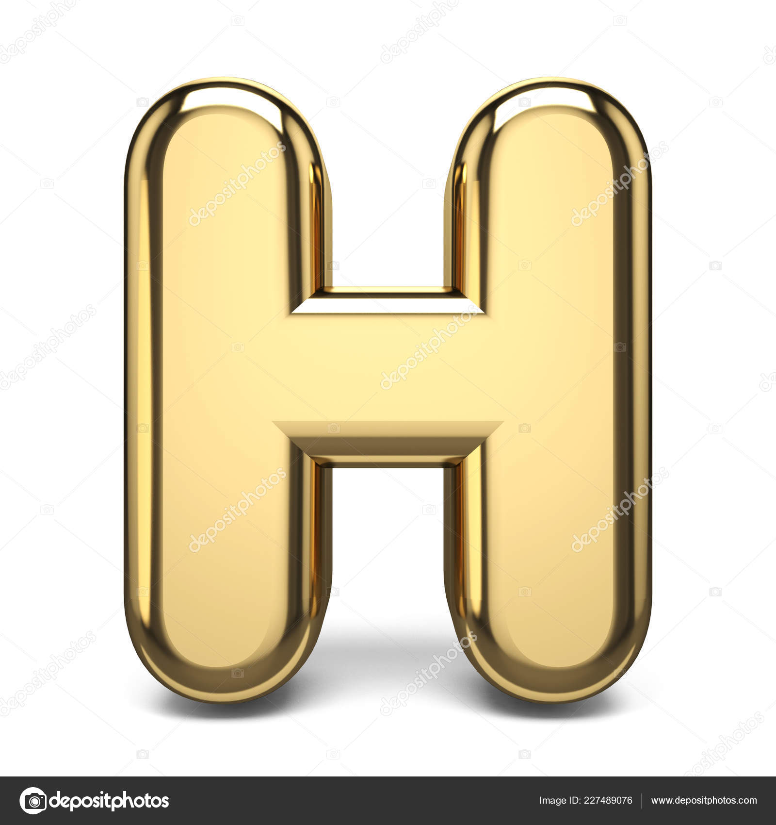 Golden Font Letter Render Illustration Isolated White Background Stock ...