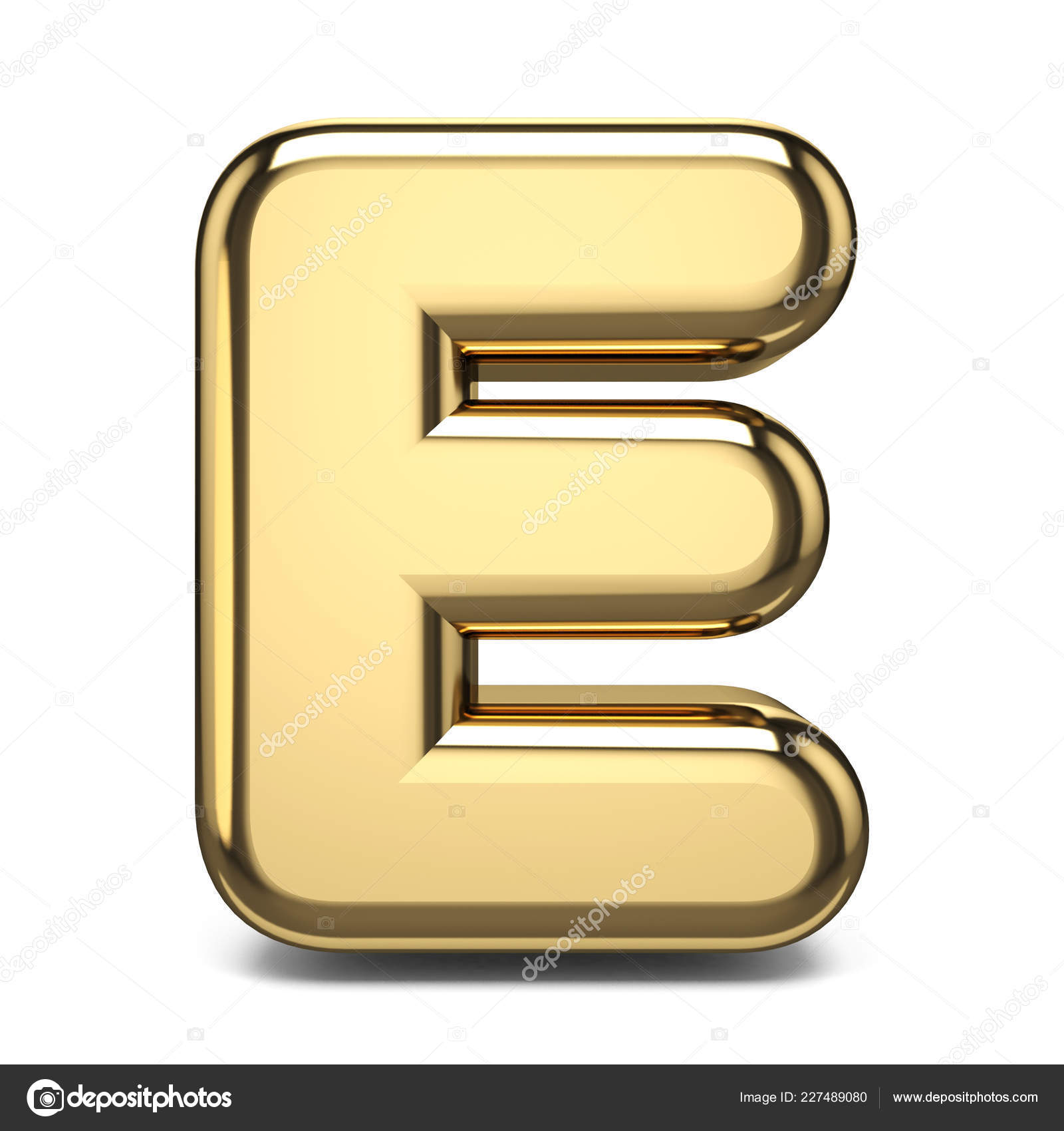 Golden Font Letter Render Illustration Isolated White Background Stock ...