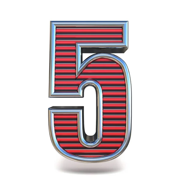 Classic Old Fashioned Font Number Five Render Illustration Isolated ...