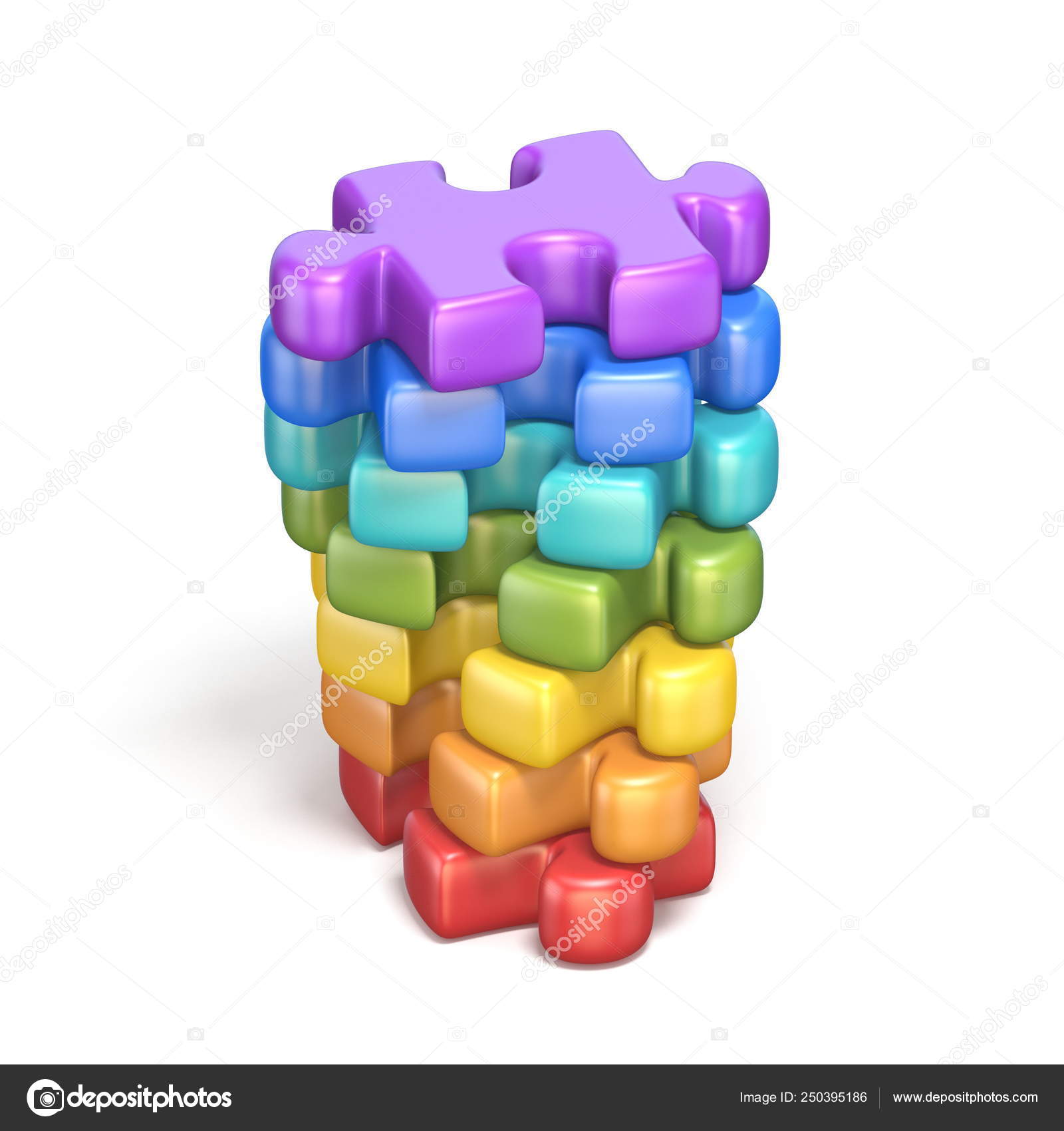 Rainbow Puzzle Pieces Background