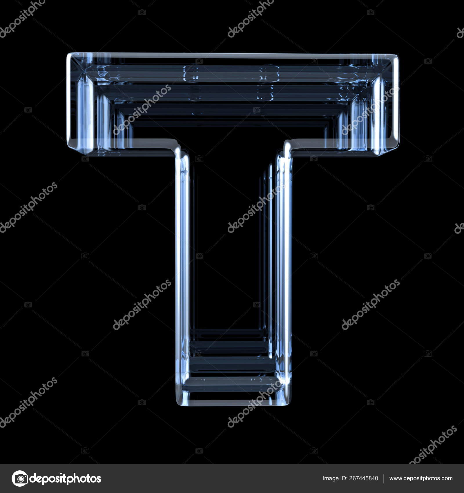 Letra de rayos X transparente T. 3D — Foto de stock #267445840 © djmilic