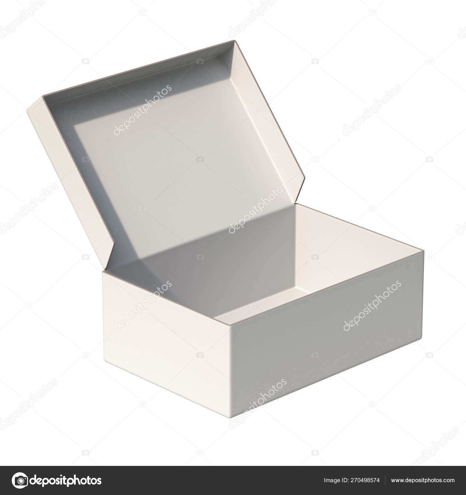 Empty white big box side view 3D — Stock Photo © djmilic #270498574