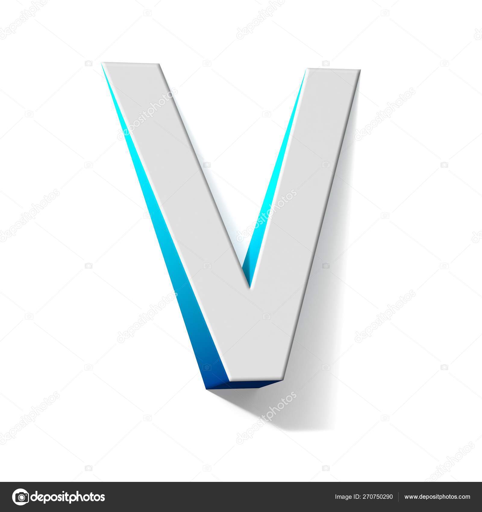 V Logo 3d