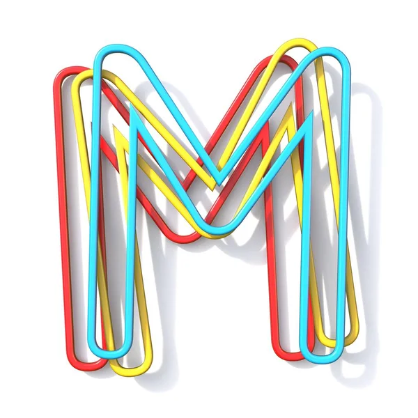 Rainbow font letter M 3D — Stock Photo © djmilic #192784500
