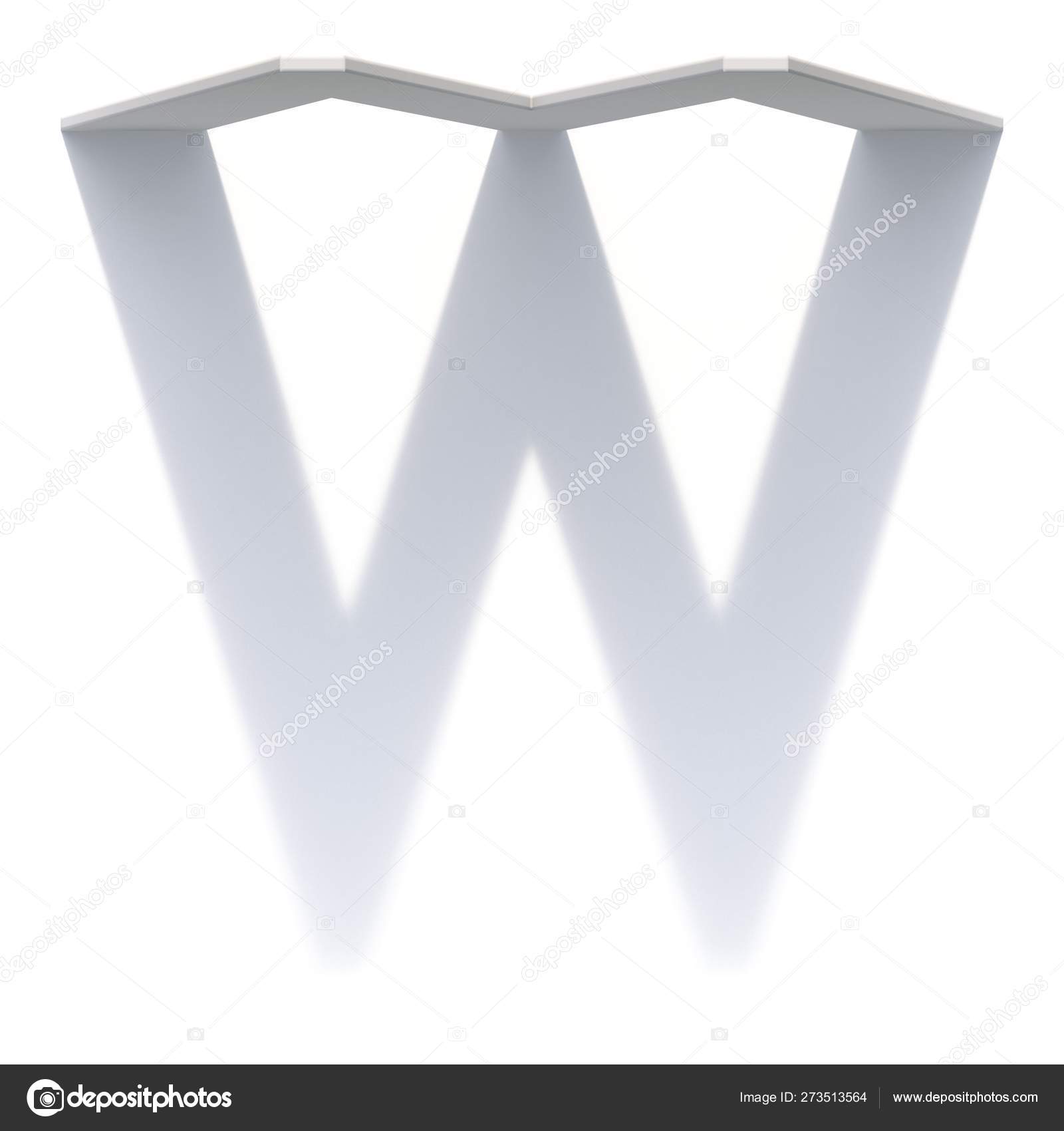 Vertical drop shadow font Letter W 3D Stock Photo by ©djmilic 273513564
