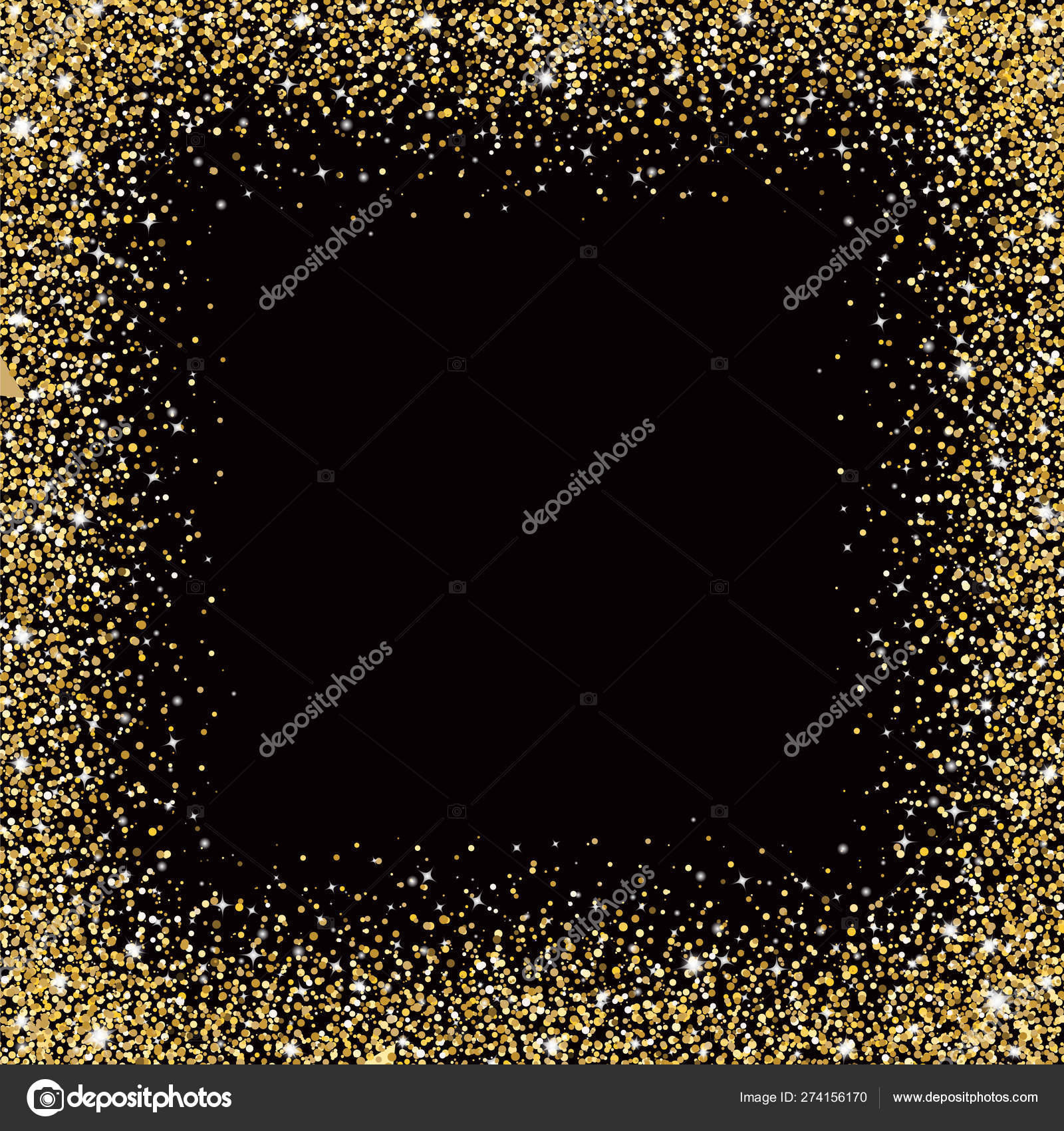 Gold sparkling texture and glow. Vector image for your design Stock ...