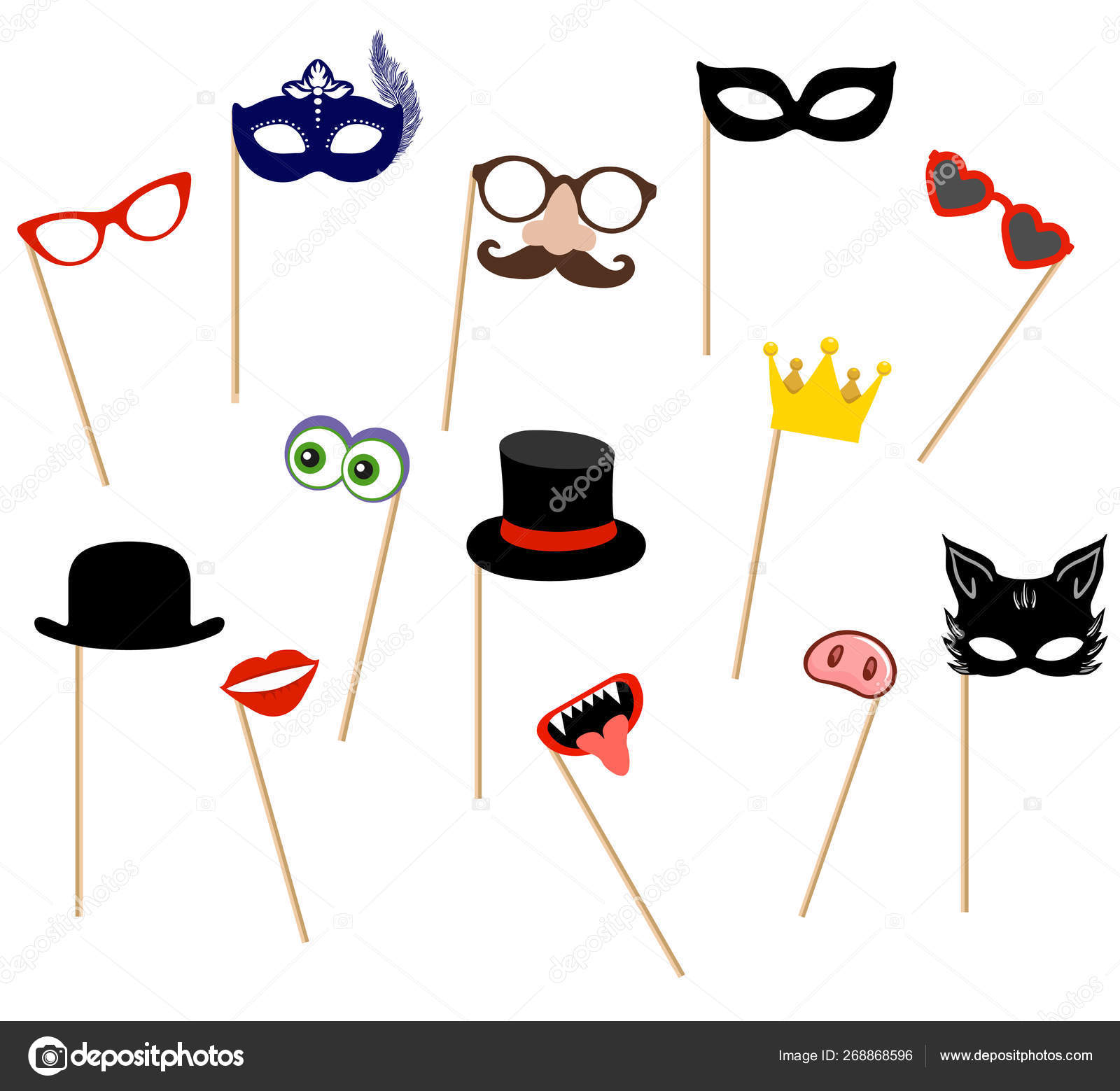 Photo Booth Props Carnival Masks Photobooth Costume Mask Collection ...