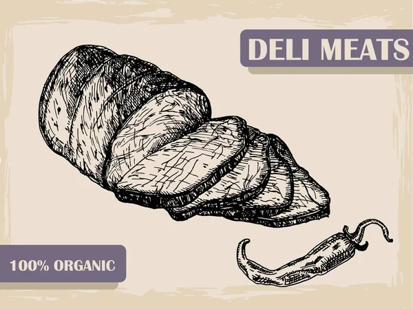 Deli meats, Royalty-free Deli meats Vector Images & Drawings ...