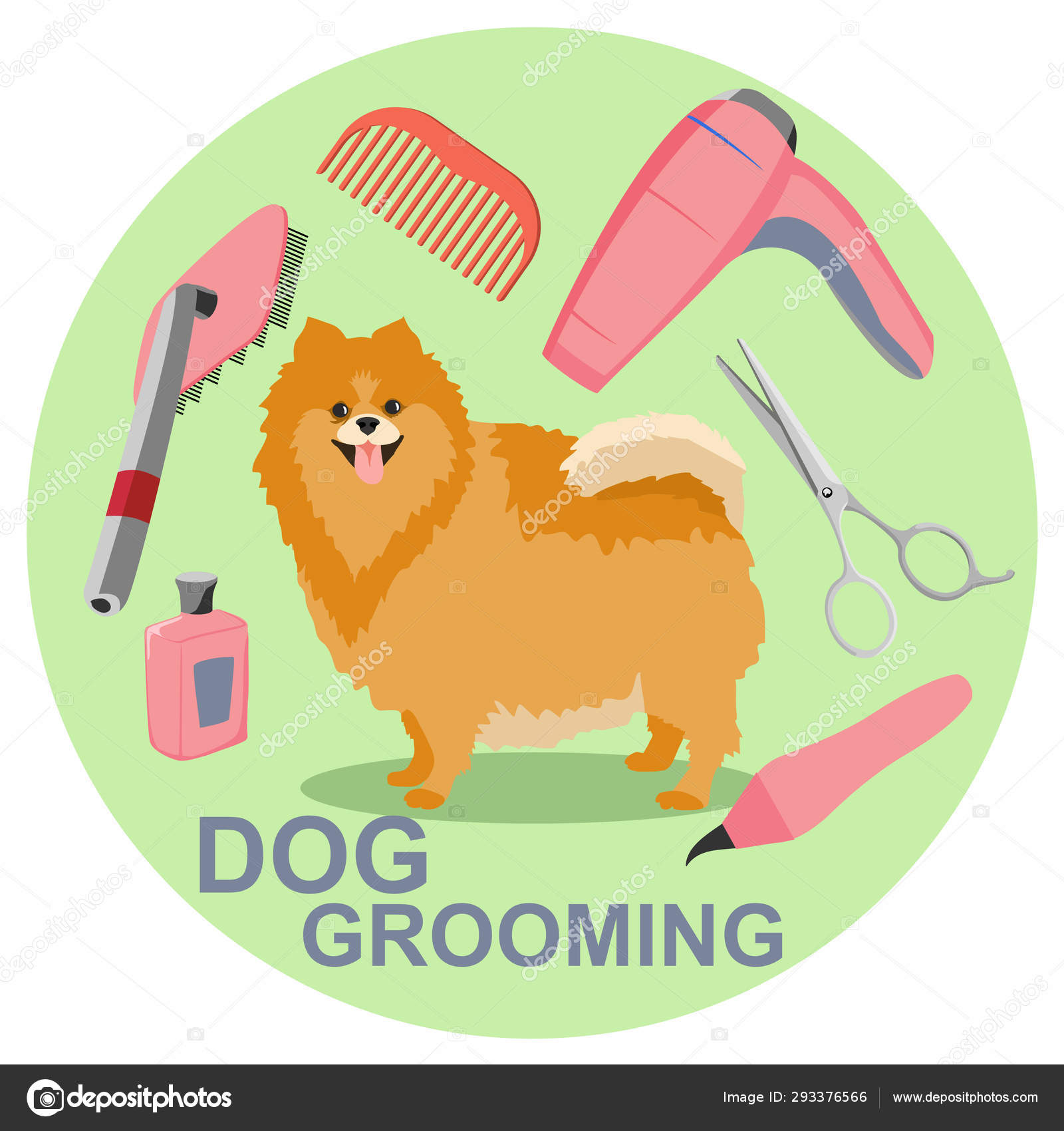 Dog Grooming Simply Vector Illustration Stock Vector Image by ©luisvv ...