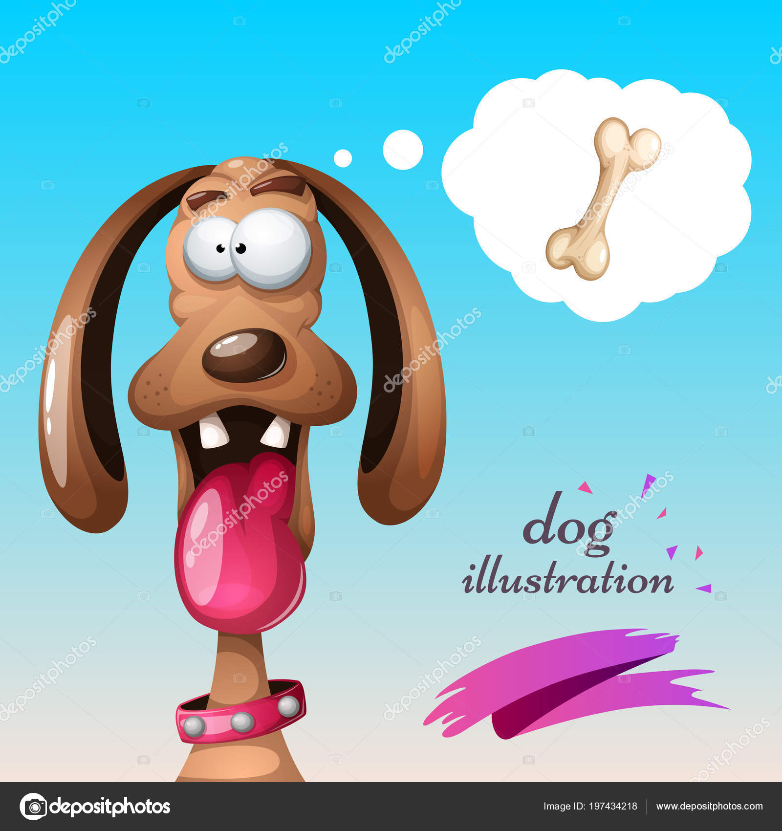 Divertido, lindo, loco perro ilustración . Vector de stock por ©rwgusev ...