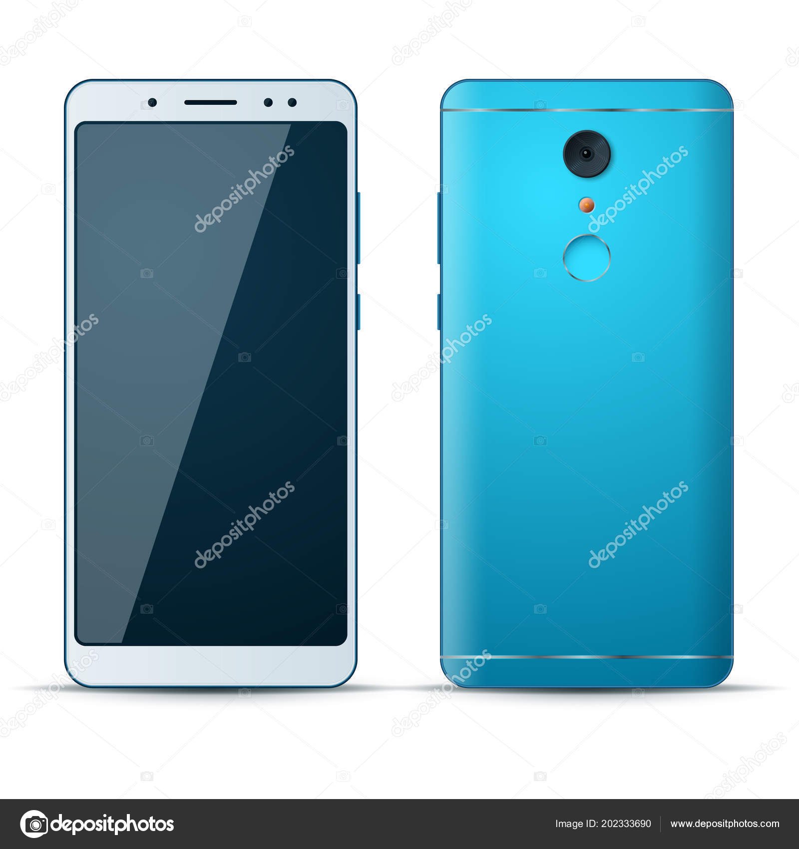 Realistic 3d smartphone icon on the white background. Stock Vector ...