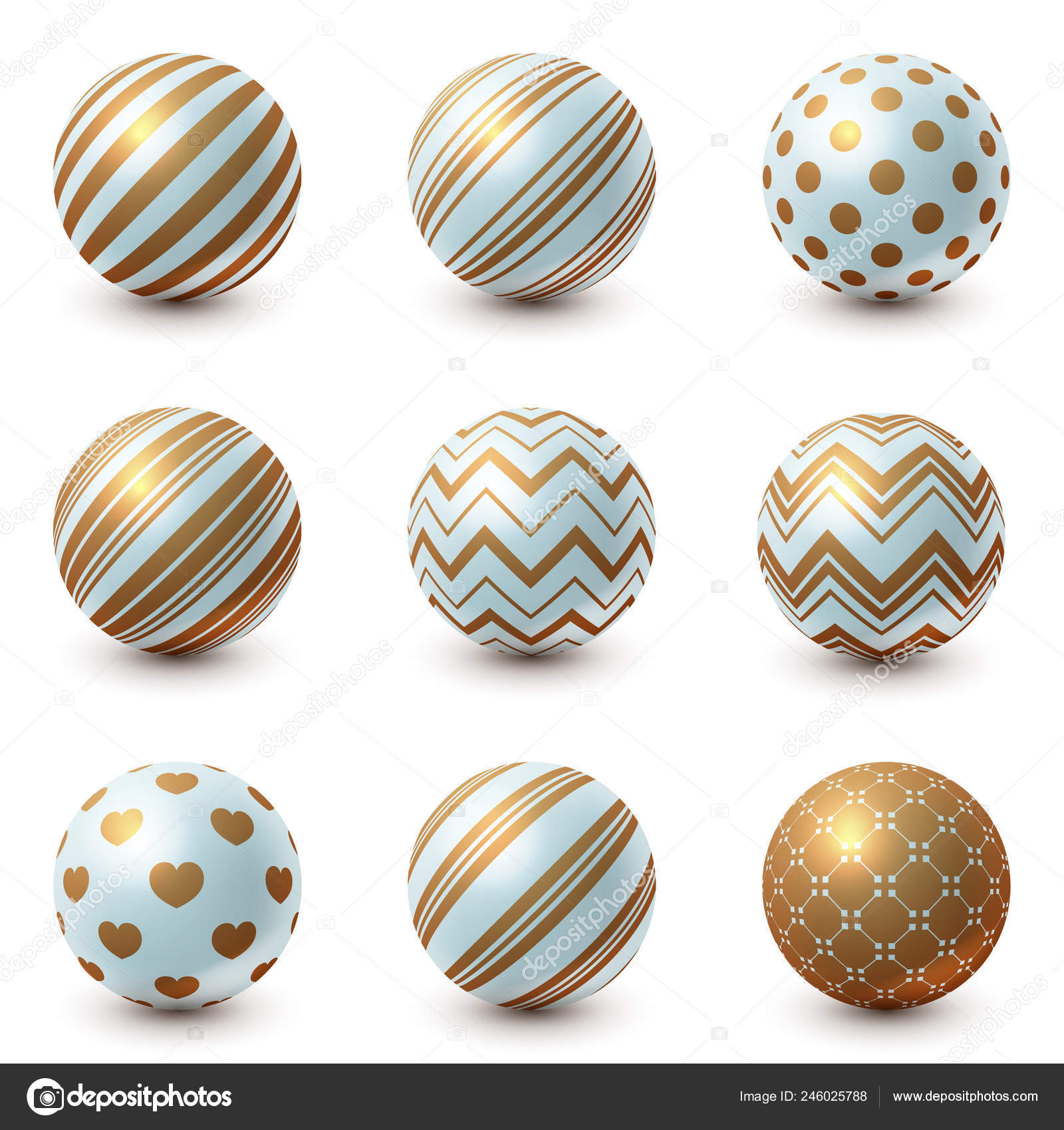 Set texture ball - realistic icon. Stock Vector by ©rwgusev 246025788