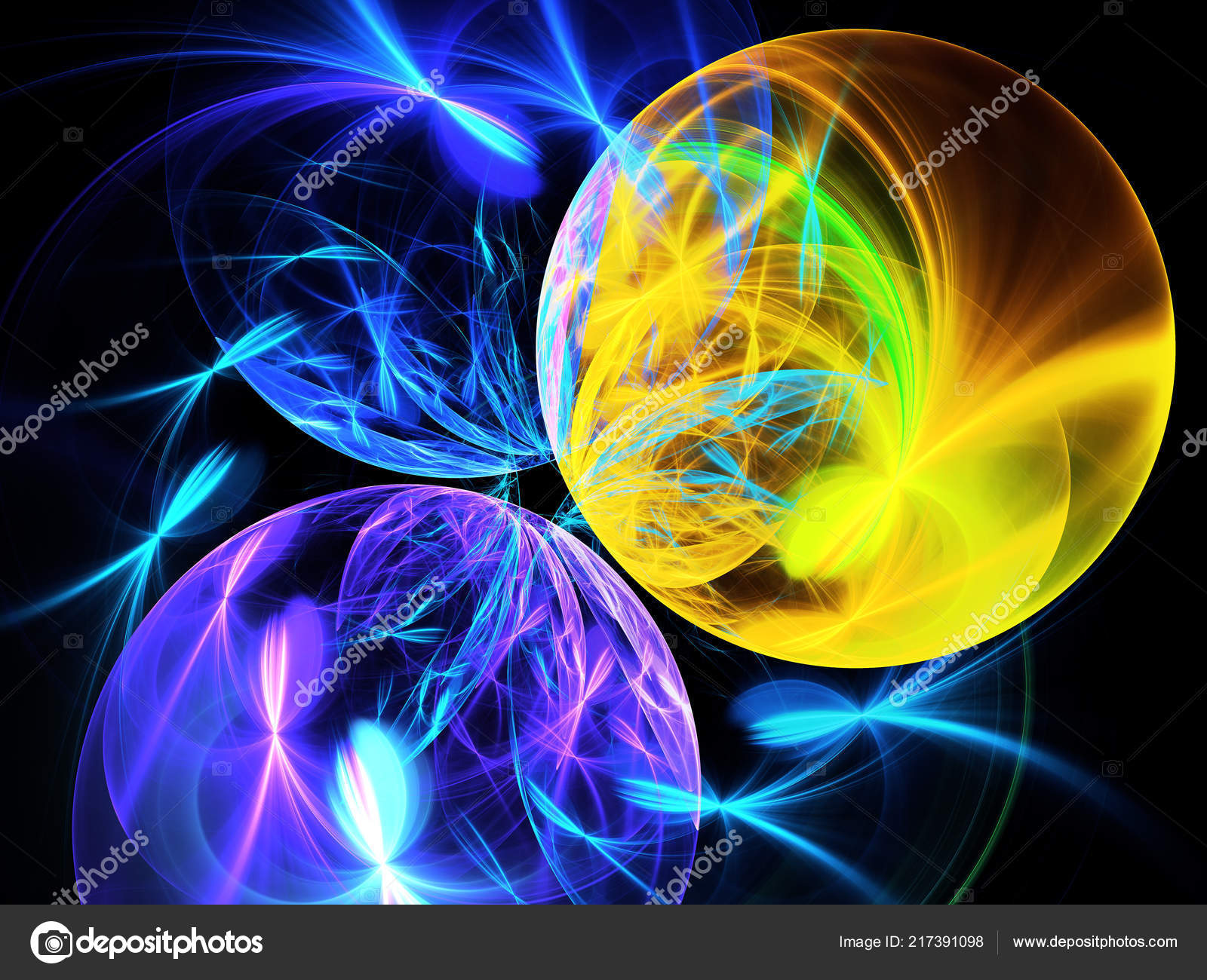 Blue Abstract Fractal Background Rendering — Stock Photo © panzer25 ...