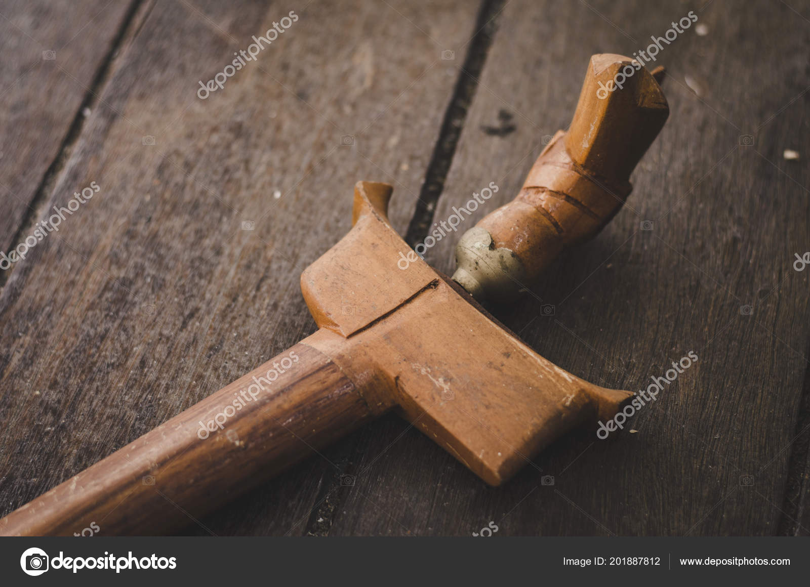 Malaysian Heritage Antique Malay Dagger Keris Wooden Floor Low Light ...