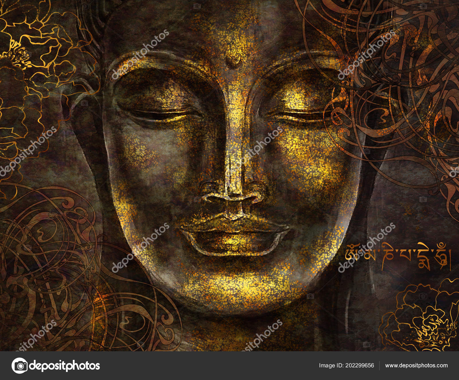 Head Smiling Buddha — Stock Photo © YulianaS #202299656