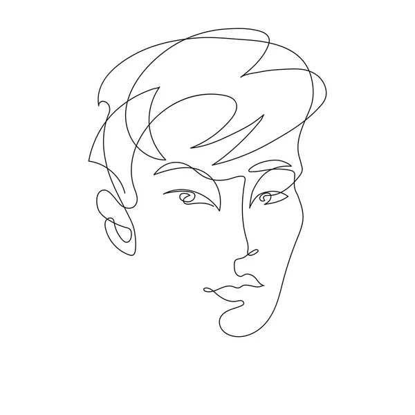 Portrait of man one line drawing Stock Vector Image by ©YulianaS #289847728