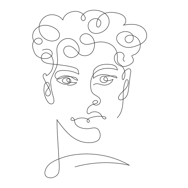 Portrait of man one line drawing — Stock Vector © YulianaS #289875604