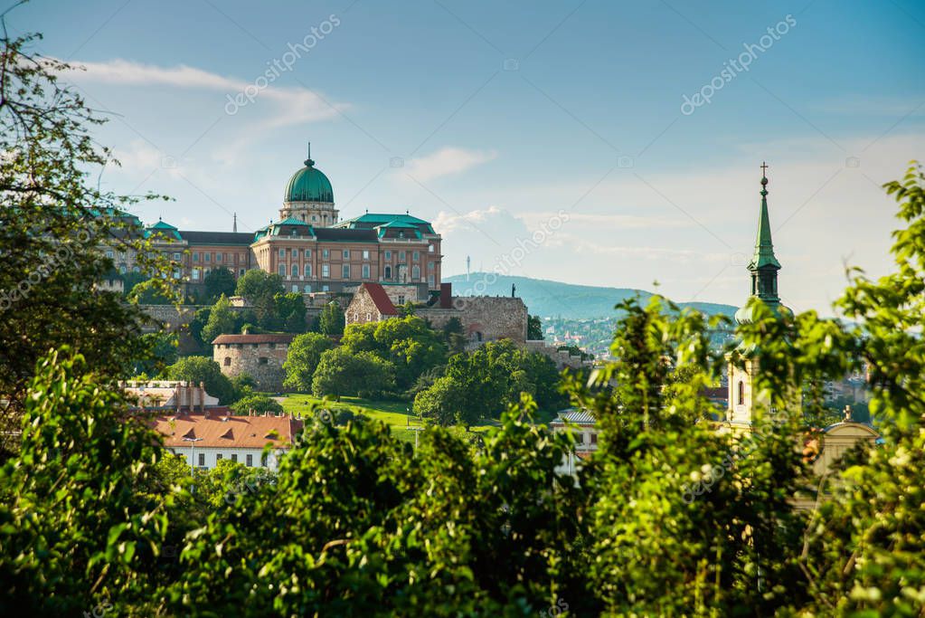 Budapest, Hungría: Vista del Castillo de Buda, el histórico Palacio ...