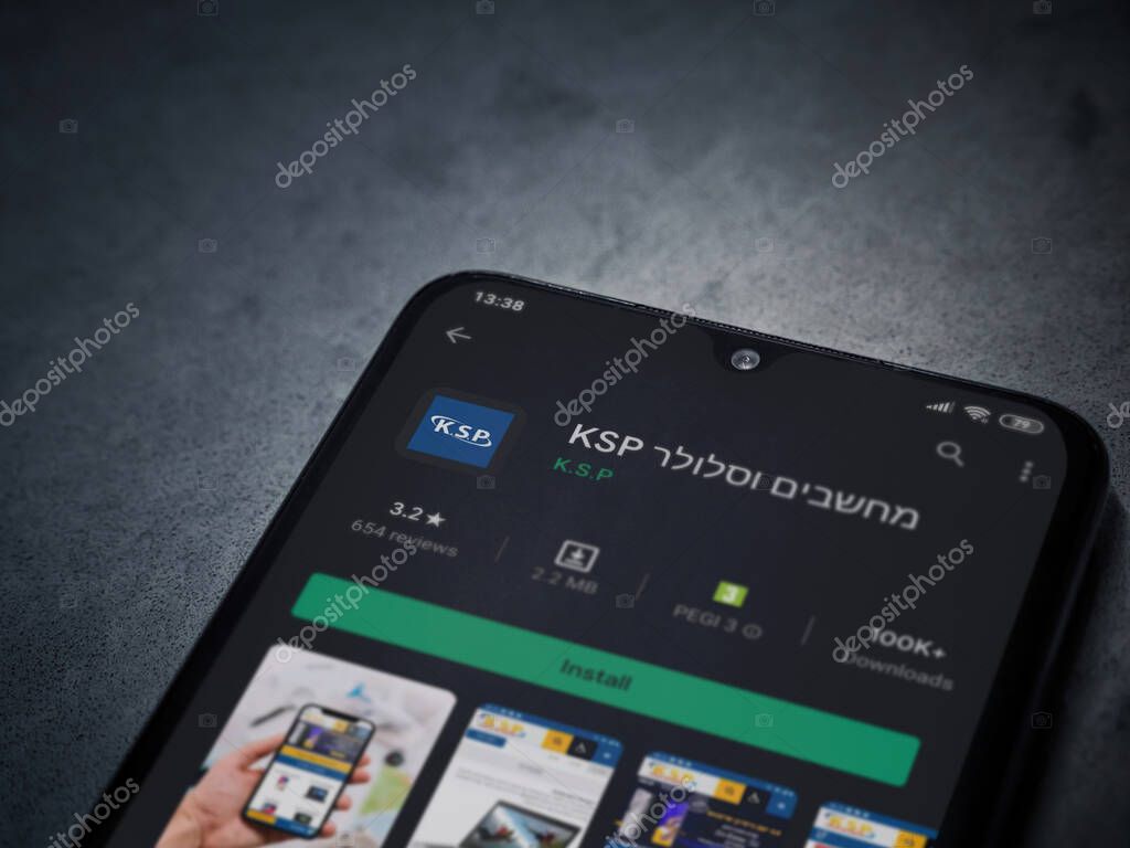 Lod, Israel - 8 de julio de 2020: KSP app play store page on the ...
