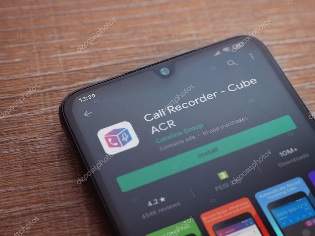 Lod, Israel - 8 de julio de 2020: Cube ACR app play store page on the ...