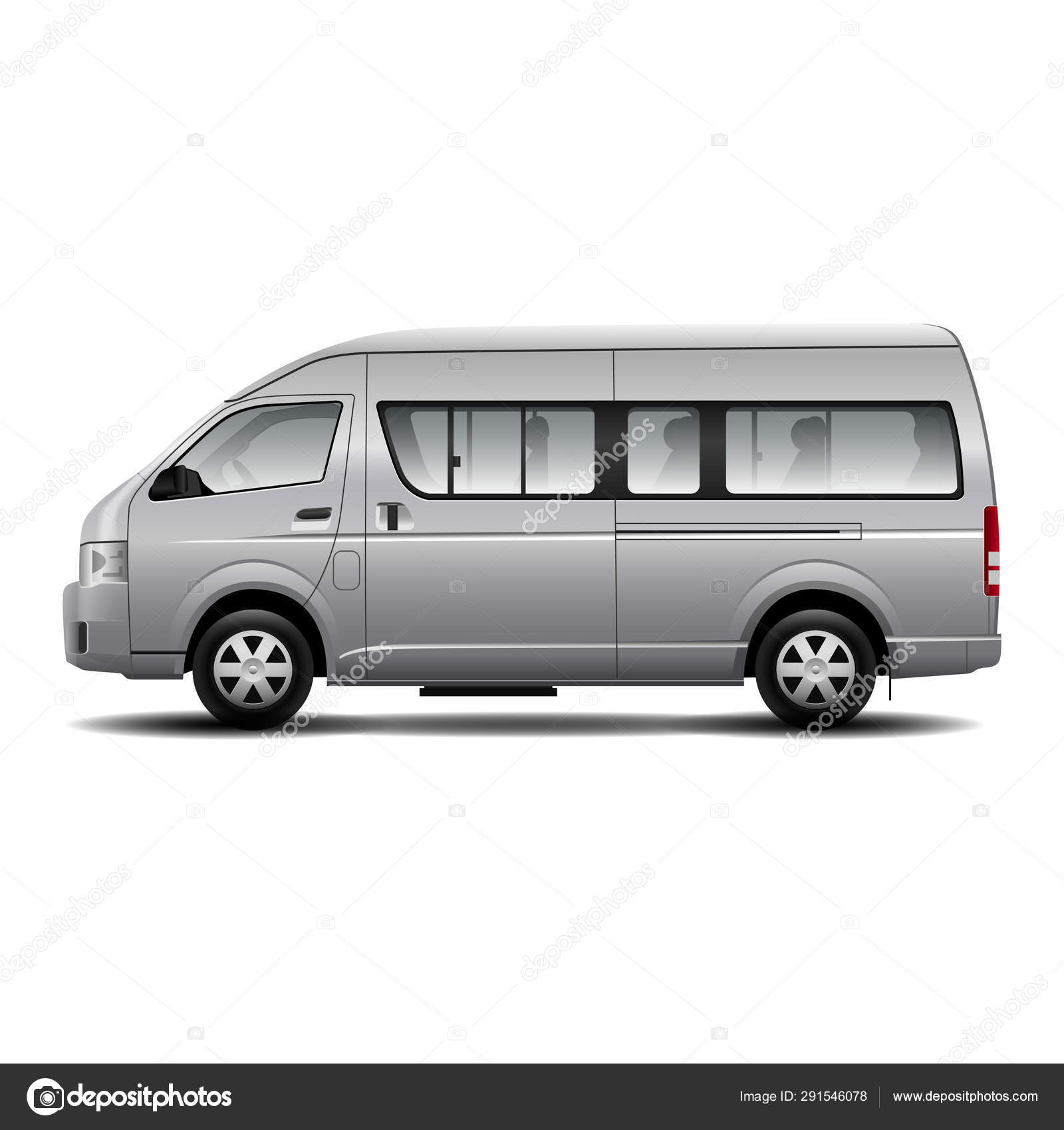Minibus car Vector Illustration Stock Vector Image by ©Lord_Zigner ...