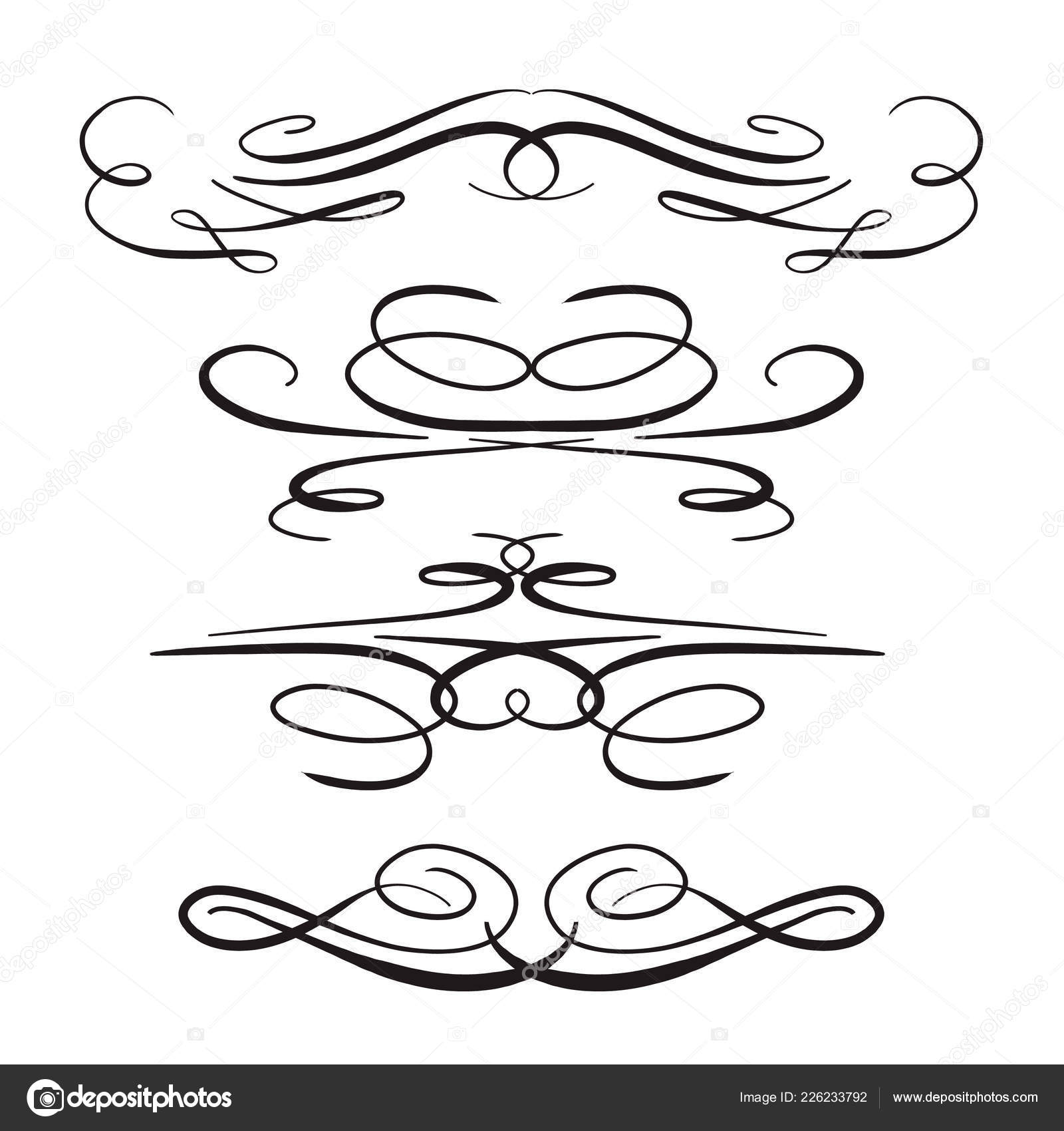 Vector Calligraphy Elements Set — Stock Vector © Sablegear #226233792