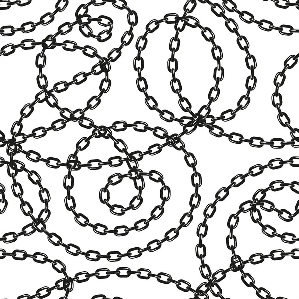Black and white tangled chains vector seamless pattern Stock Vector ...